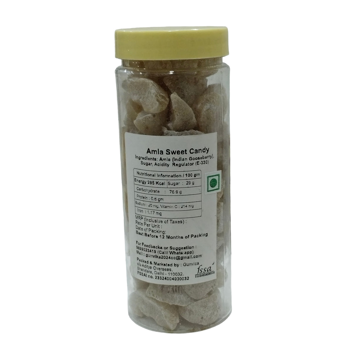 Gunvika Sweet Dry Amla Candy (Avla) Sweet and Sour Indian Gosseberry ...