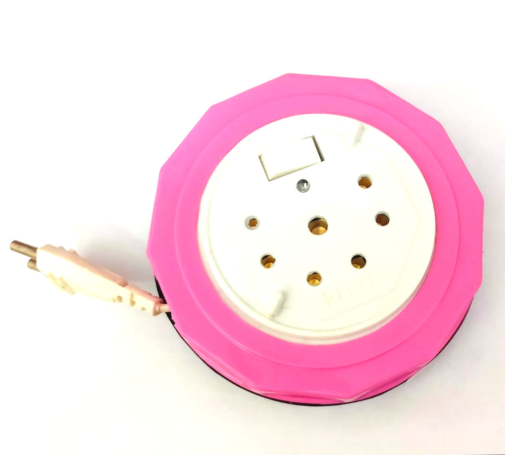 Round 3 output Extension Box with 2 Pin Flex Wire 3 Mtr. with Indicato ...